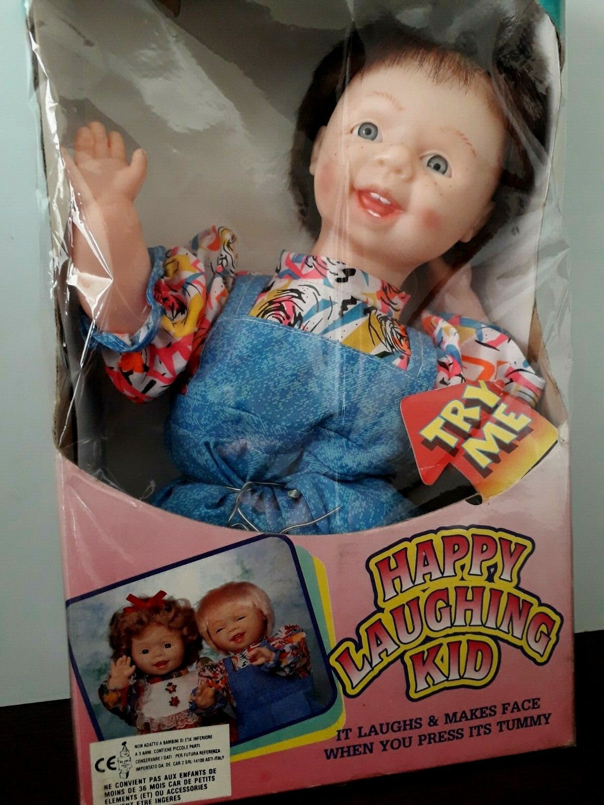 My Buddy Chucky HAPPY LAUGHING KID DOLL MAKING FACE VINTAGE TOY NEW MIB ...