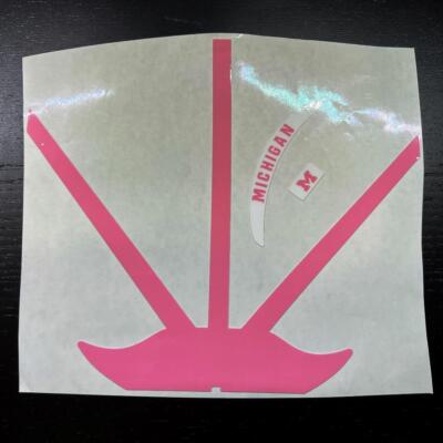 Michigan Wolverines "Pink Helmet Wings" Mini Football Helmet Decal Set ...