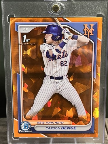 2024 Topps Bowman Draft Sapphire Carson Benge /25 Orange 1st Bowman # ...