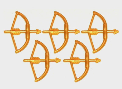 5 Lego gold Minifigure Weapons Bow with Arrow New Lot | eBay