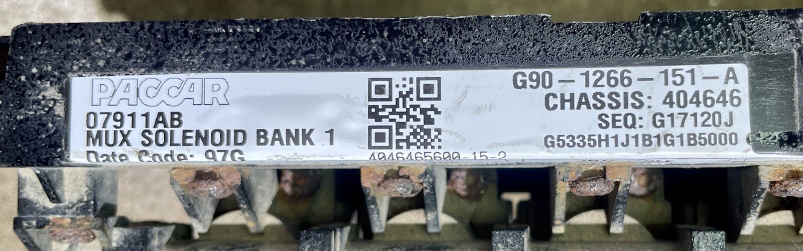 PACCAR MUX Solenoid Bank Chassis G90-1266-151-A