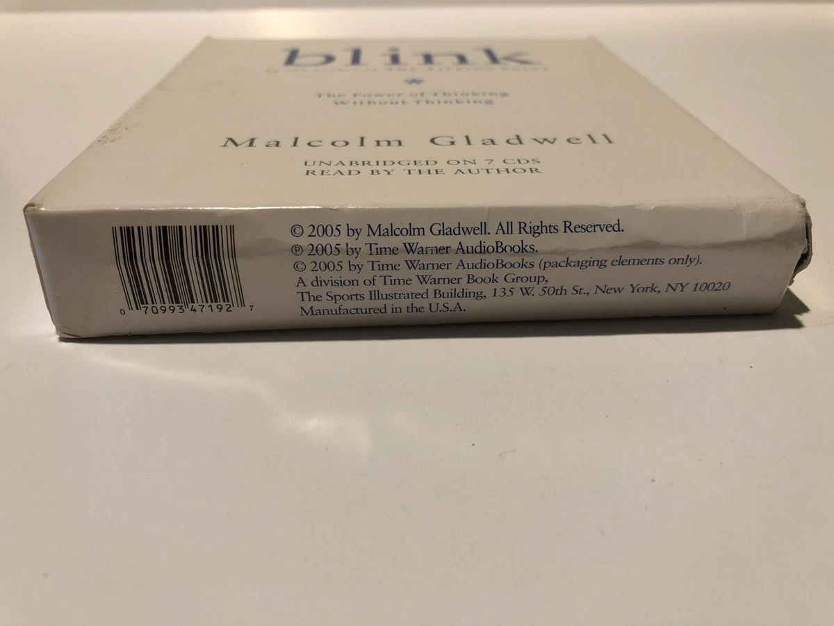 Blink Malcolm Gladwell Audiobook