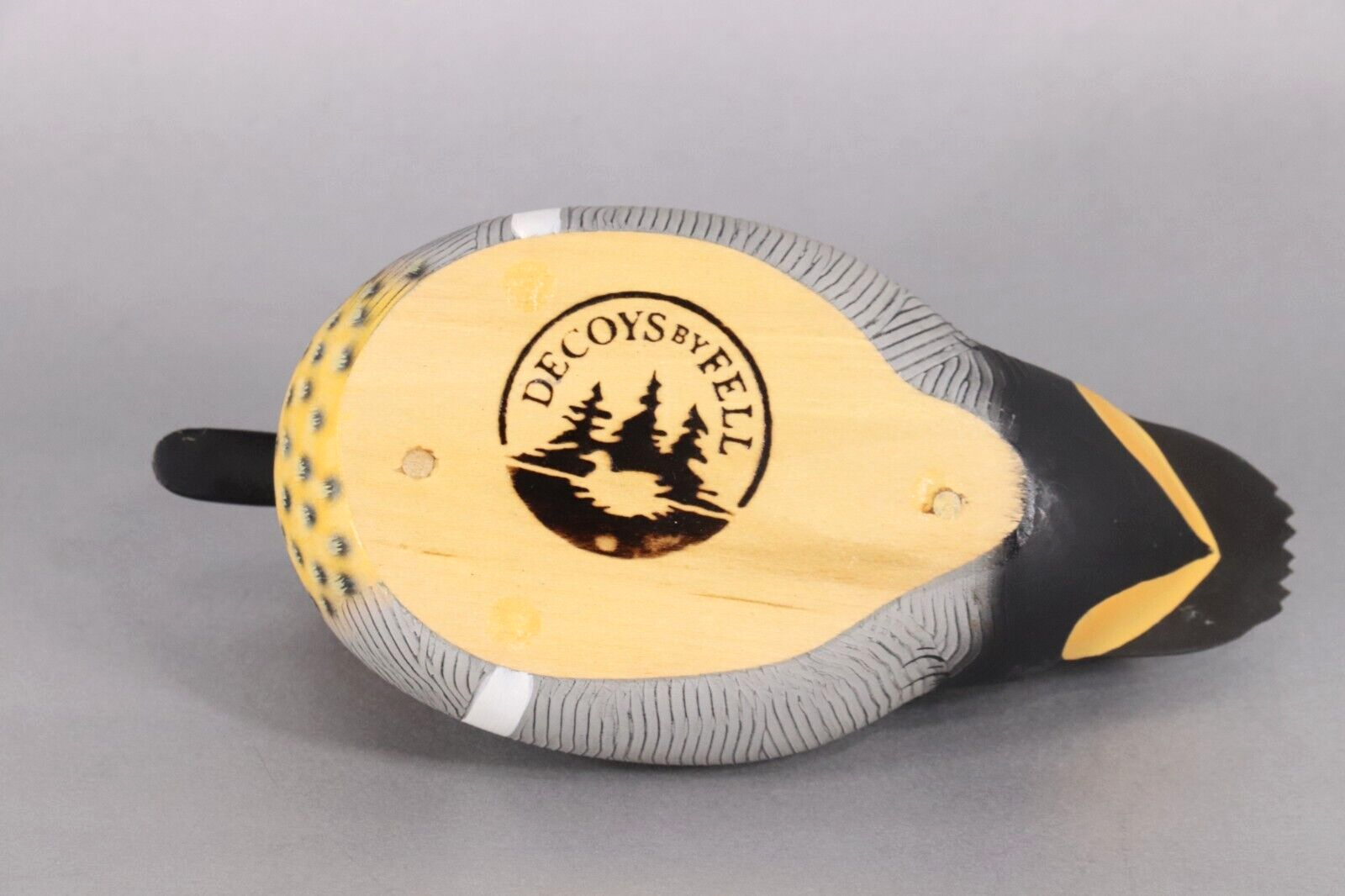 DUCK DECOY by Larry FELL (Master Carver), Carved Wood Teal, 8", MINT ...