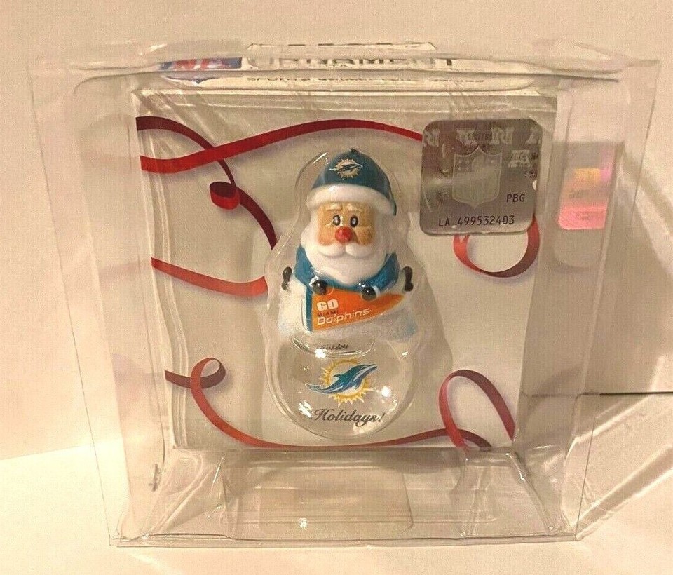 NFL Mini Santa Snow Globe Christmas Tree Ornament - CHOOSE YOUR TEAM | eBay
