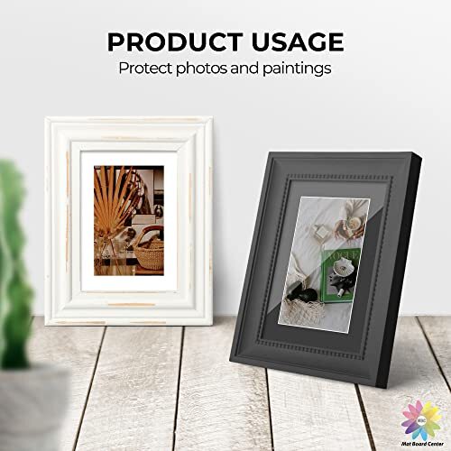 10 Pack Pre-Cut Picture Mats for Photos/Prints Acid Free White & Black ...