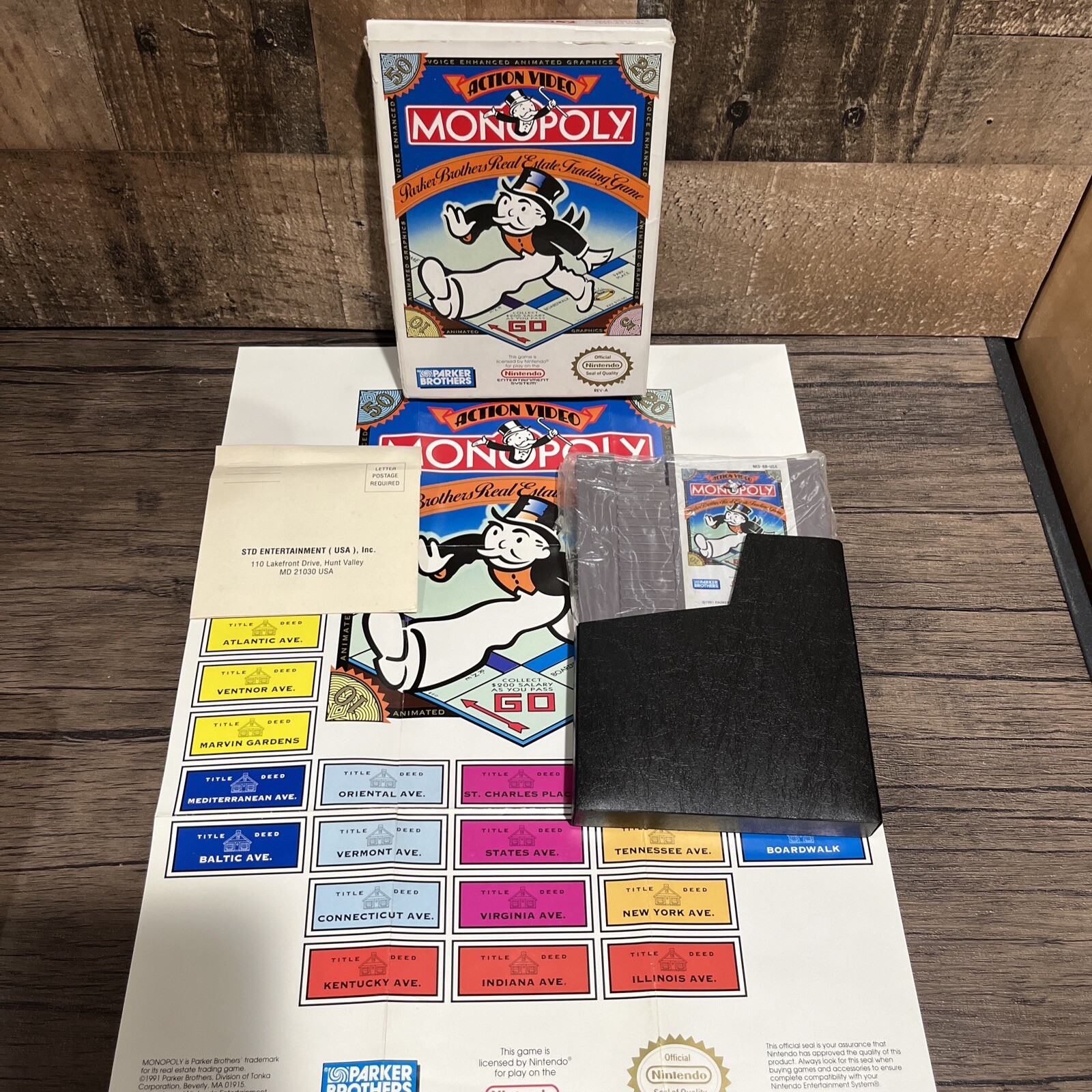 Monopoly Nintendo NES BOX Set CIB manual And Poster TESTED 73000040284 ...