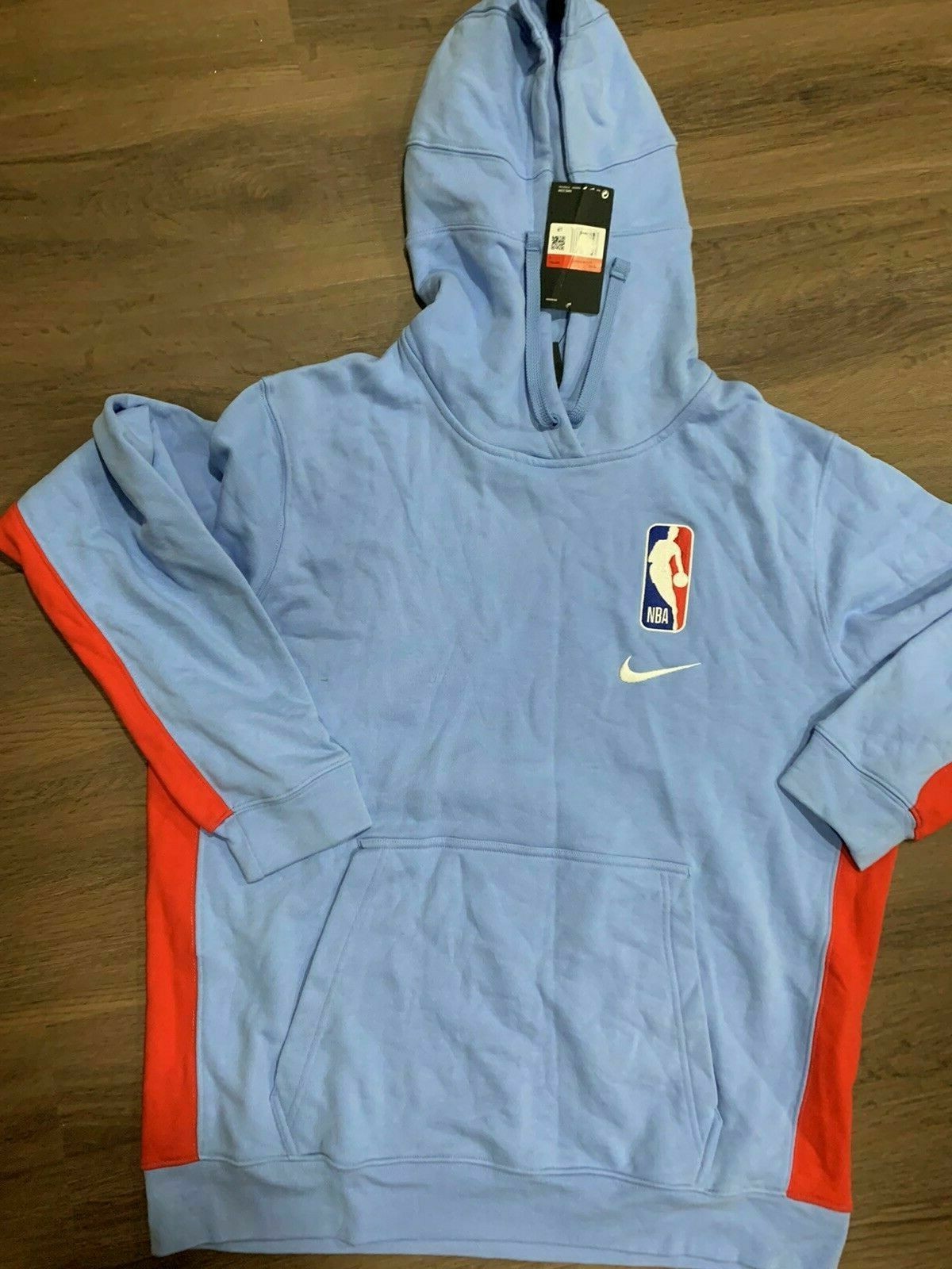 NIKE NBA LOGO PE Court side blue HOODIE MENS SIze Large NWT CI1749-448 ...