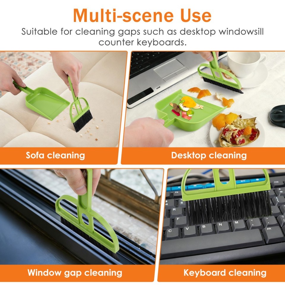 6 Sets Mini Sweeper and Dustpan Desk Broom Cleaning Tool Desktop | eBay ...