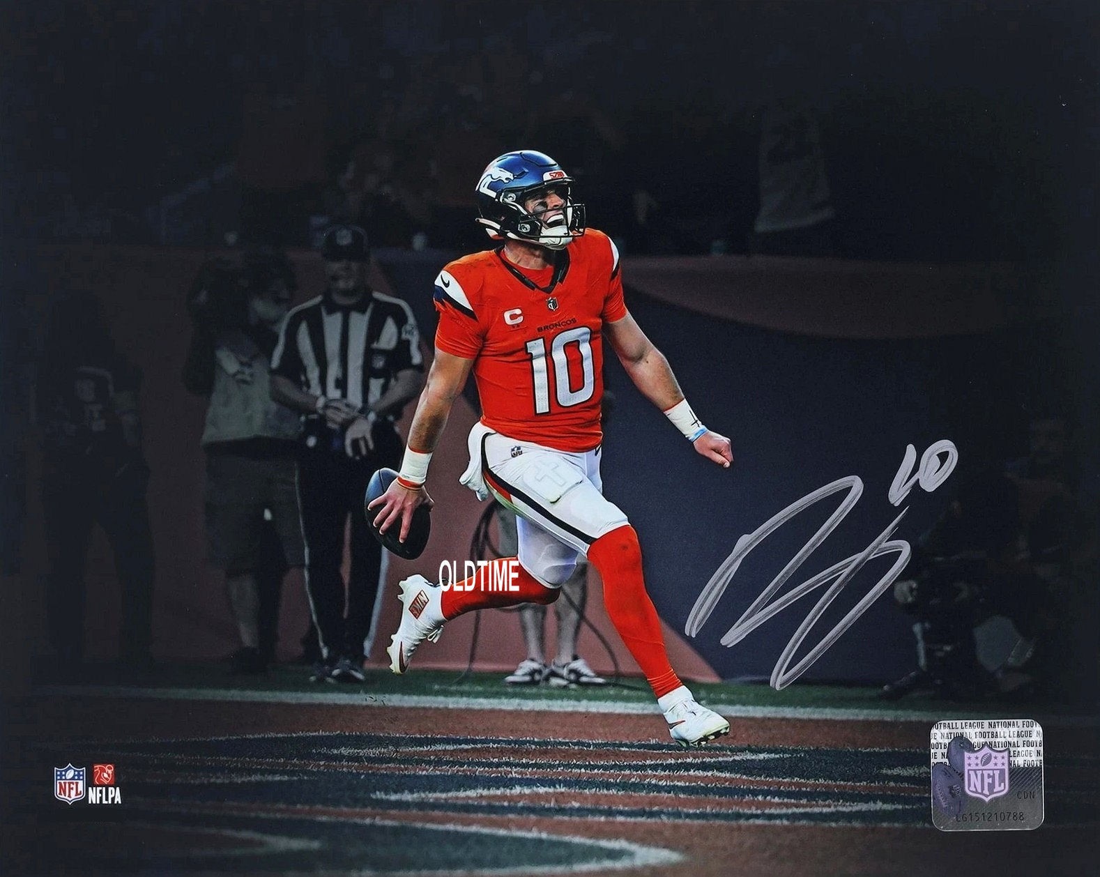 Bo Nix Denver Broncos "Rushing Touchdown" Autographed Signed Reprint ...