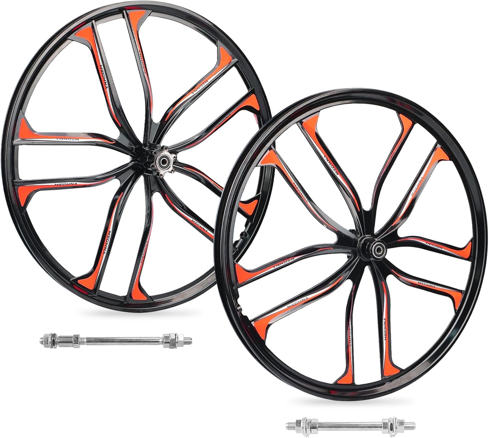 Bike Wheel Set 24/26 Inch Magnesium Alloy One-Piece Bike Wheels 10 ...