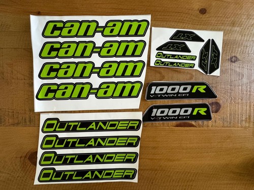 CAN-AM CANAM OUTLANDER 1000R DECAL SET BLACK GREEN CUSTOM LAMINATED ...