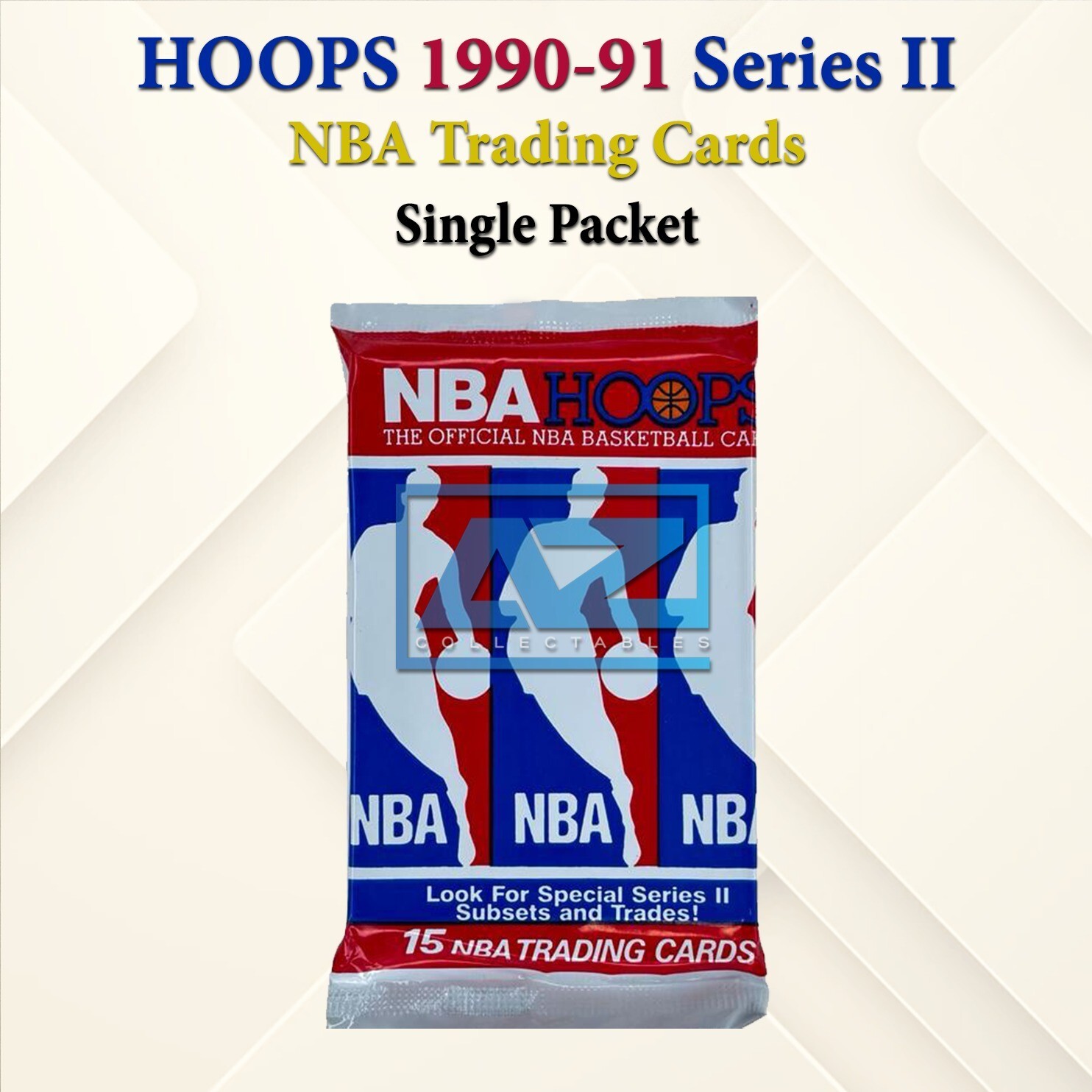 1990-91 NBA Hoops Box Pack Series 2 Wax Basketball Trading Cards 1 ...