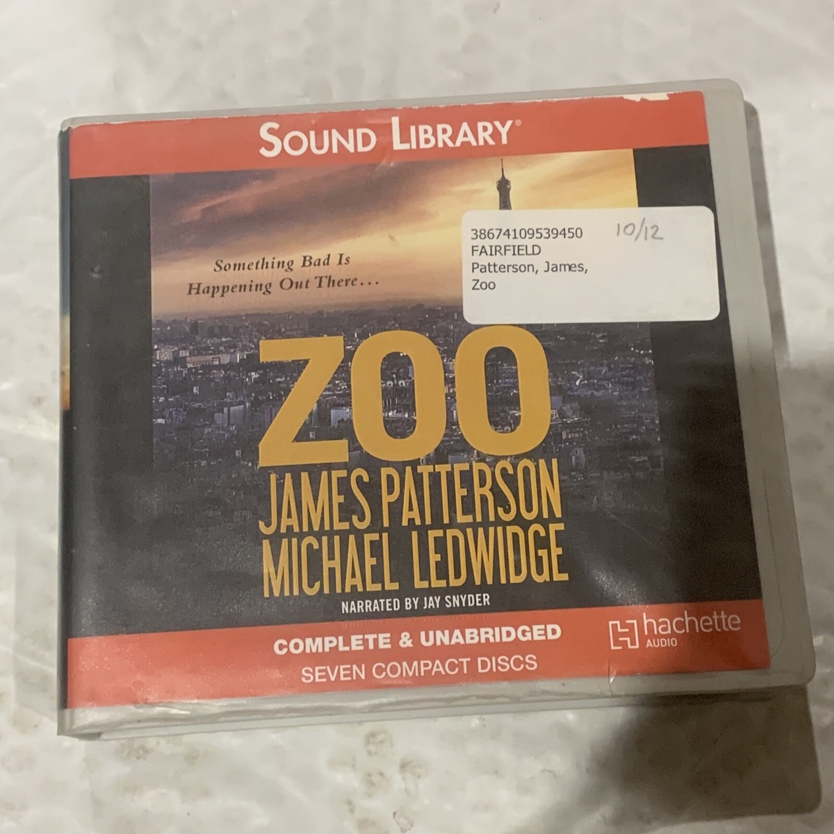 Zoo James Patterson James Patterson: Zoo Hardcover; 2012 Edition