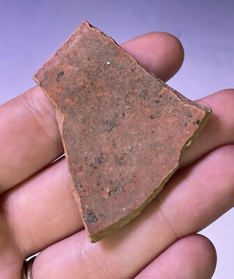 2" Ancient Pre-1600 Terracotta Redware Pottery Fragment Artifact Pre ...
