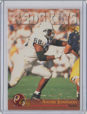 1996 Classic NFL Rookies #14 Andre Johnson Washington Redskins Penn ...