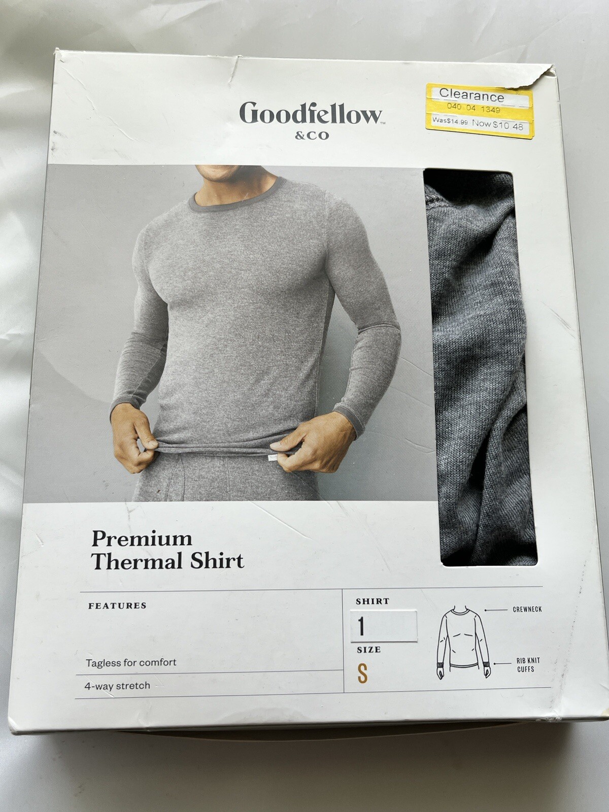Goodfellow & Co Light Heather Grey Premium Thermal shirt Size S NEW ...