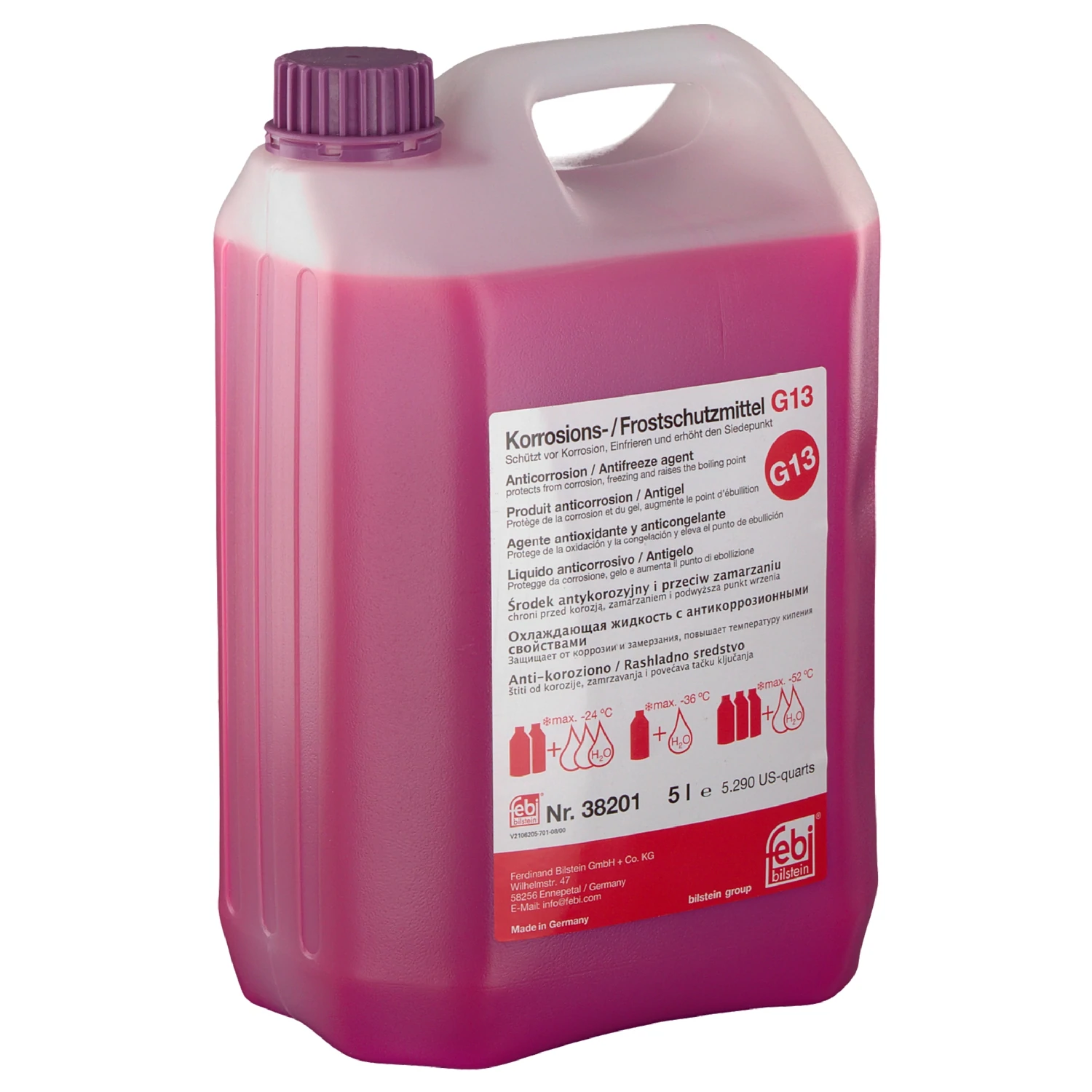 Pink Red Coolant Antifreeze Concentrate G13 5Ltr Fits Audi Skoda VW ...