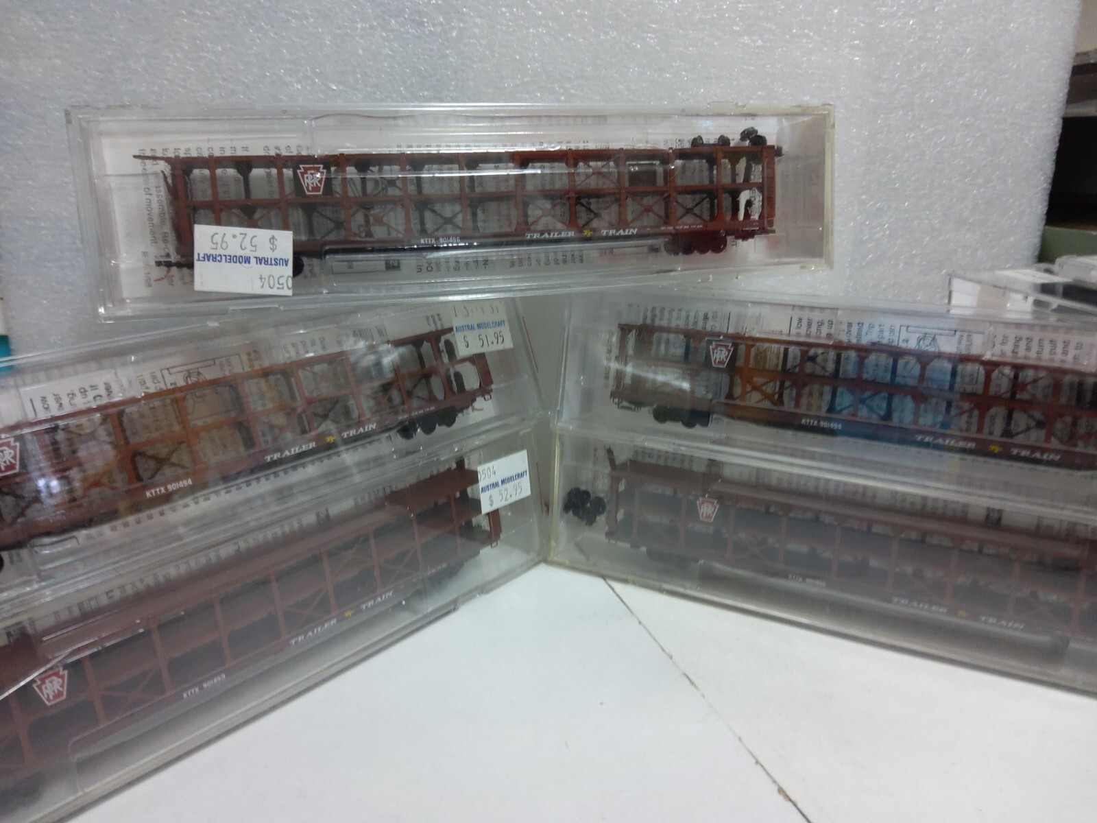 N SCALE MICRO TRAINS 89 TOFC FLAT CAR PENNSYLVANIA X5 | eBay