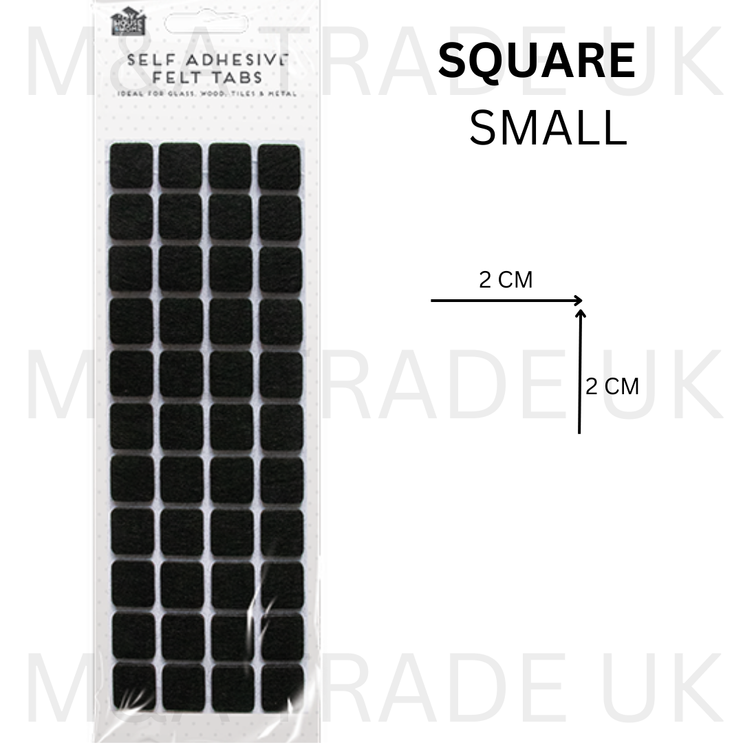 SELF ADHESIVE FELT STICKY PADS SQUARE ROUND WOOD TILE FLOOR FURNITURE ...