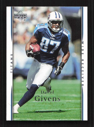 David Givens 2007 Upper Deck Tennessee Titans #190 | eBay