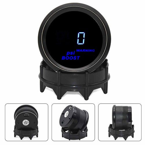 52mm Car Digital Tachometer Turbo Boost Gauge PSI BAR Warning Light ...