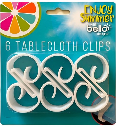 6 x Tablecloth Clips Plastic Clamps Dining BBQ / Garden Patio Table ...