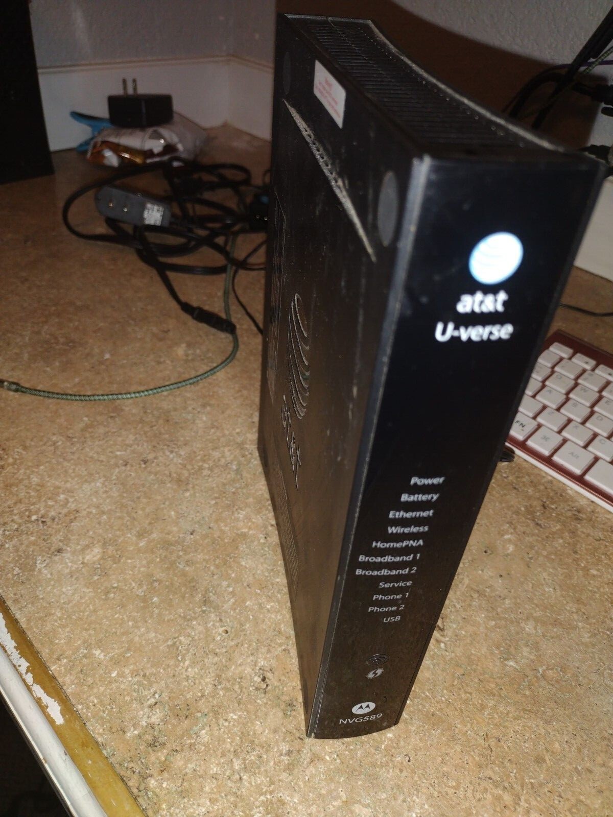 Motorola AT&T U-Verse Arris NVG589 587234-002 Modem Wifi Router Tested ...