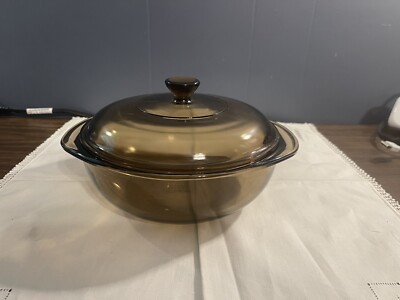 Vintage Pyrex 023 1.5 Liter Amber Corning Ware Visions 7 1/2 inch Bowl ...