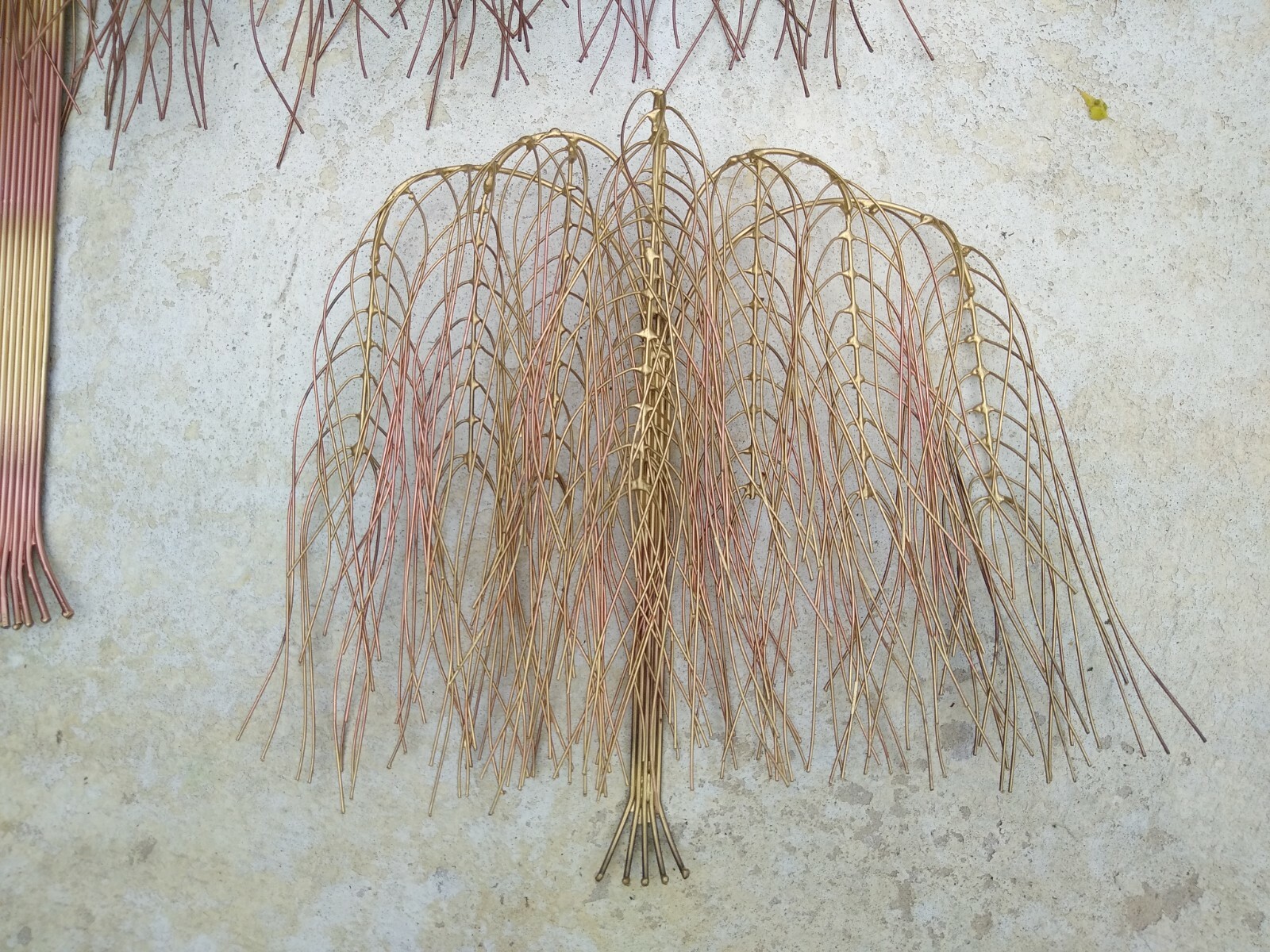 The Seedling Copper and Brass Baby Willow Tree Metal Wall Hanging Art ...