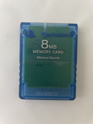 Sony Playstation 2 PS2 Official OEM MagicGate Blue 8mb Memory Card ...