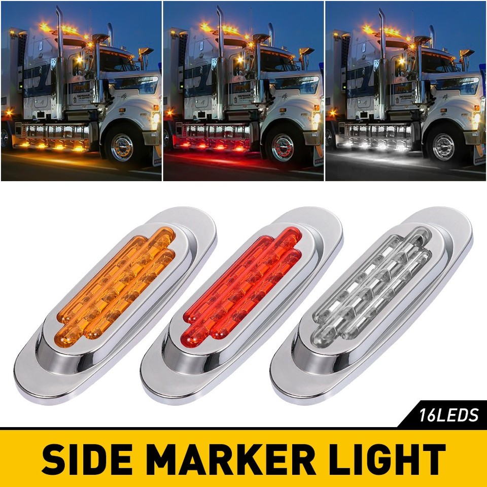 10X Marker Lights 6.5" LED Truck Trailer Oval Clearance Side Light ...
