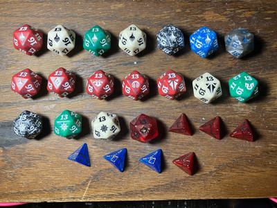 Magic The Gathering D20 Spindown Life Counter Lot of 18 plus 7 d4 from ...