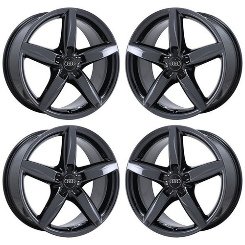 18" AUDI A4 PVD BLACK CHROME WHEELS-C RIMS FACTORY OEM 58838 EXCHANGE ...