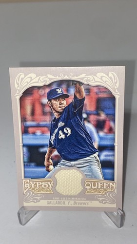 2012 Topps Baseball Gypsy Queen Relic Card Yovani Gallardo GQR-YG ...