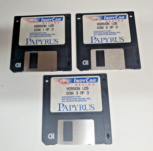 IndyCar Racing game, 3.5” floppy (Papyrus, 1993) | eBay