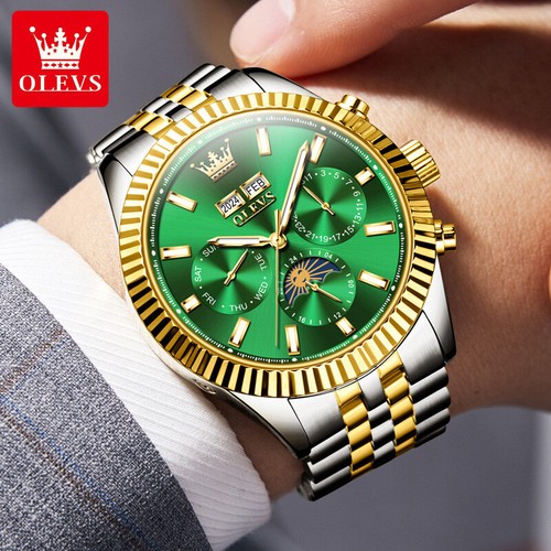 OLEVS Automatic Mechanical Movement Wristwatch Waterproof Luminous Men ...