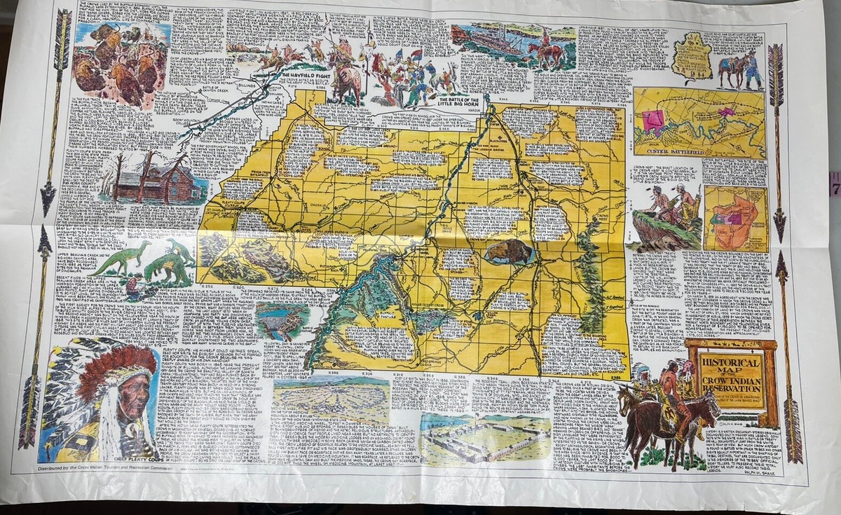 Crow Indian Reservation Map Administrative Boundaries Diné Nihi