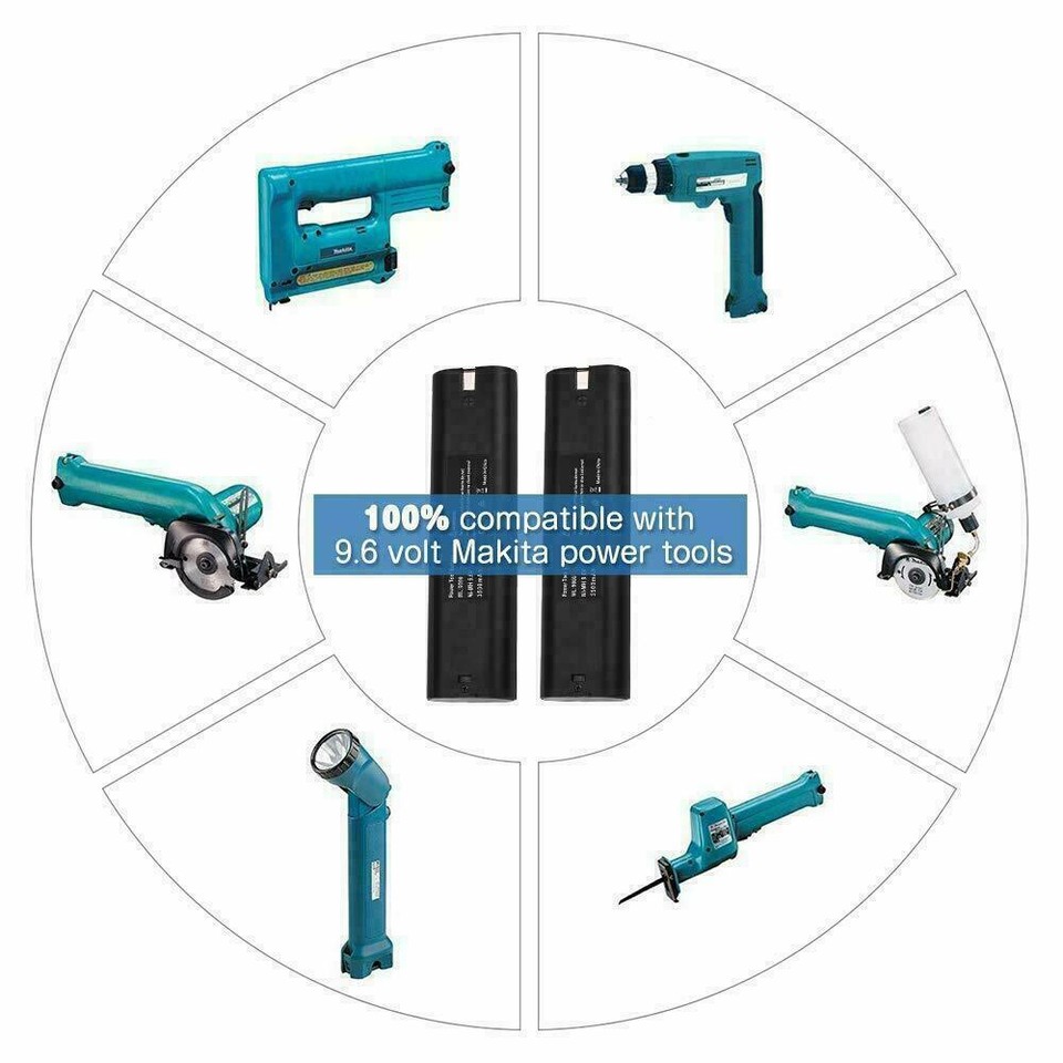 2-Pack For MAKITA 9.6 VOLT Battery 9.6V 9000 9001 632007-4 191681-2 ...