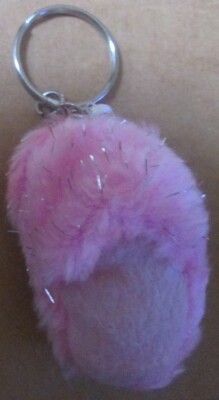Pink plush SLIDE SLIPPER keyring key chain keychain 3" | eBay