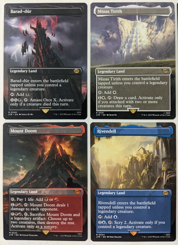 Lord of the Rings Legendary Lands BORDERLESS Magic Gathering MTG ...