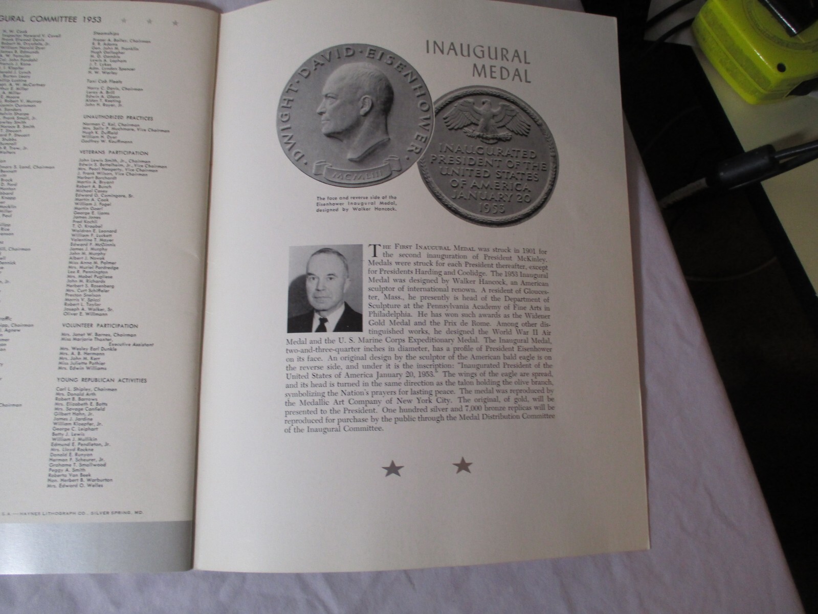 1953 Dwight Eisenhower PRESIDENTIAL INAUGURATION Program Book RICHARD ...