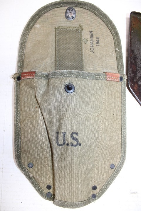 WW2 US Military Entrenching Shovel Folding Handle E-Tool with Cover ...