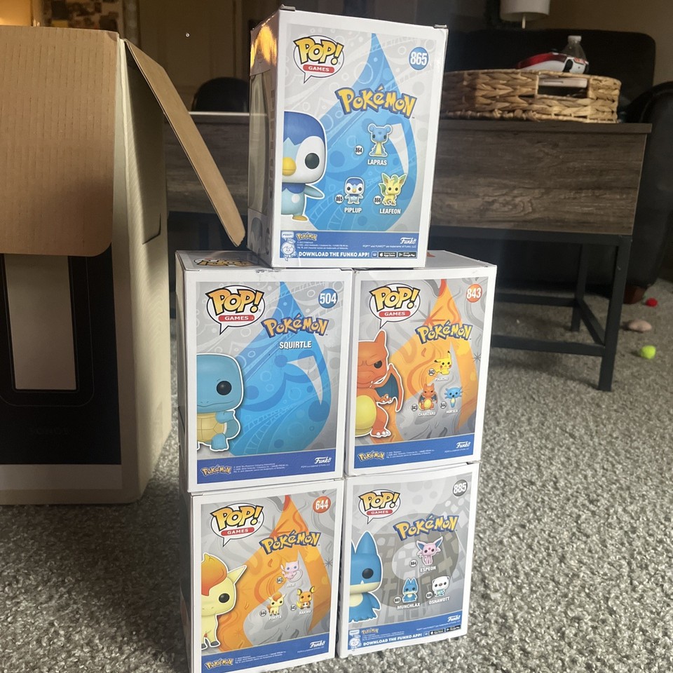 Funko Pop! Pokémon Figures Lot (Squirtle/Charizard/Piplup/Ponyta ...