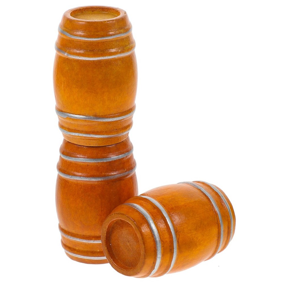 3pcs Doll House Miniature Wood Beer Barrel Mini Beer Bucket Doll House ...