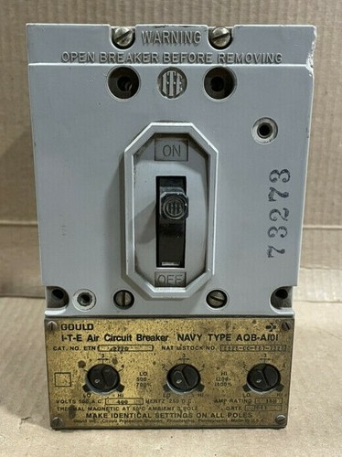 ITE Type ETN-2770 3 Pole 15 Amp 600V Circuit Breaker Navy Type AQB-A101 ...