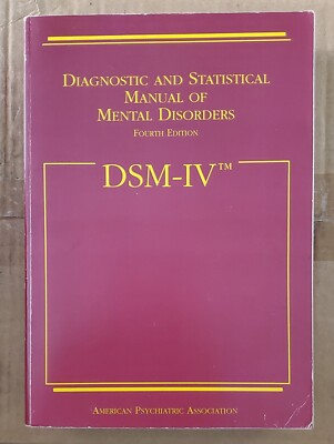 Diagnostic And Statistical Manual Of Mental Disorders 4th Edition | eBay