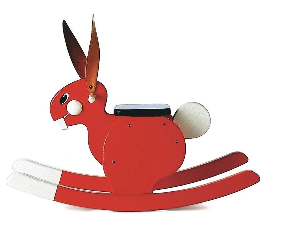 Playsam Kids Ride-on Rocking Rocker Rabbit Red 14449 NEW | eBay