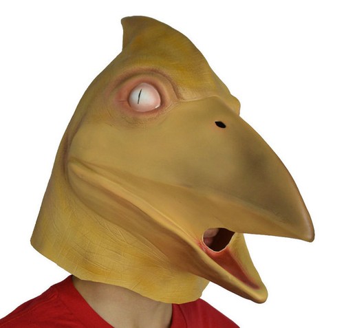 Dinosaur Latex Mask - Pterodactyl Reptile Fancy Dress Jurassic Full ...