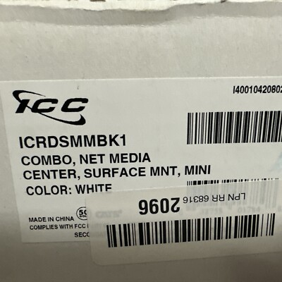 ICC ICRDSMMBK1 Mini Net Media Center Combo Voice Data & Video | eBay