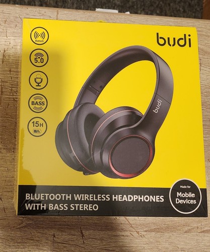 BUDI Wireless Headphone with Bass Stereo BLUETOOTH 5.0 15H Play time ...